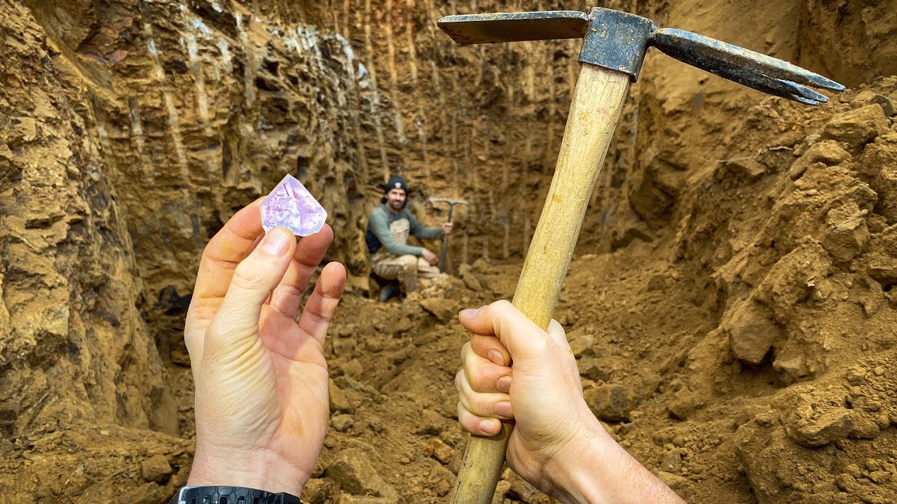 Found Rare Amethyst Crystals Digging in My Backyard!