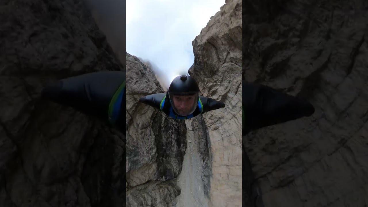Wingsuit BASE jump into the void
