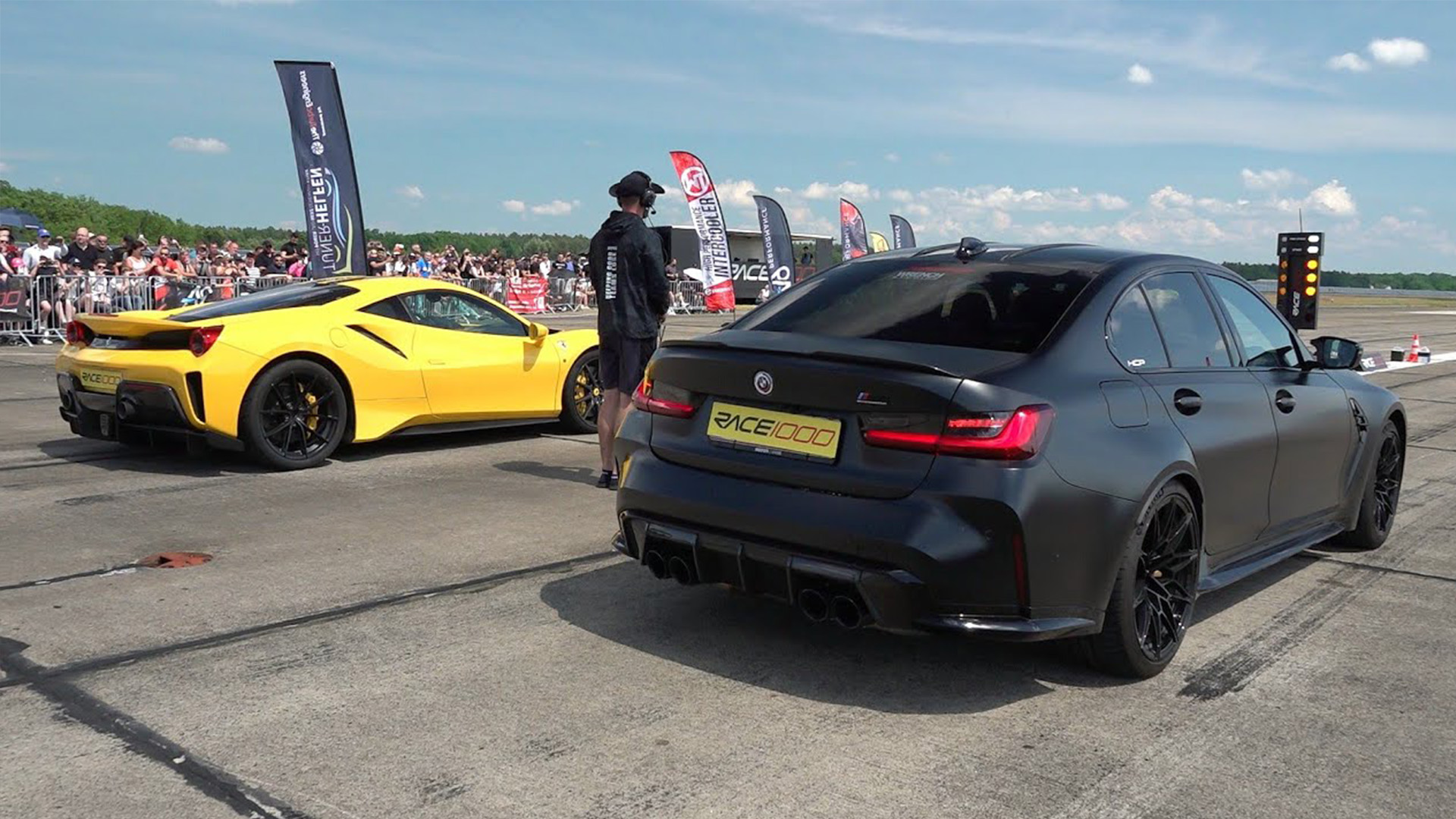 BMW M3 G80 Competition vs Ferrari 488 Pista – Duelo Turbo