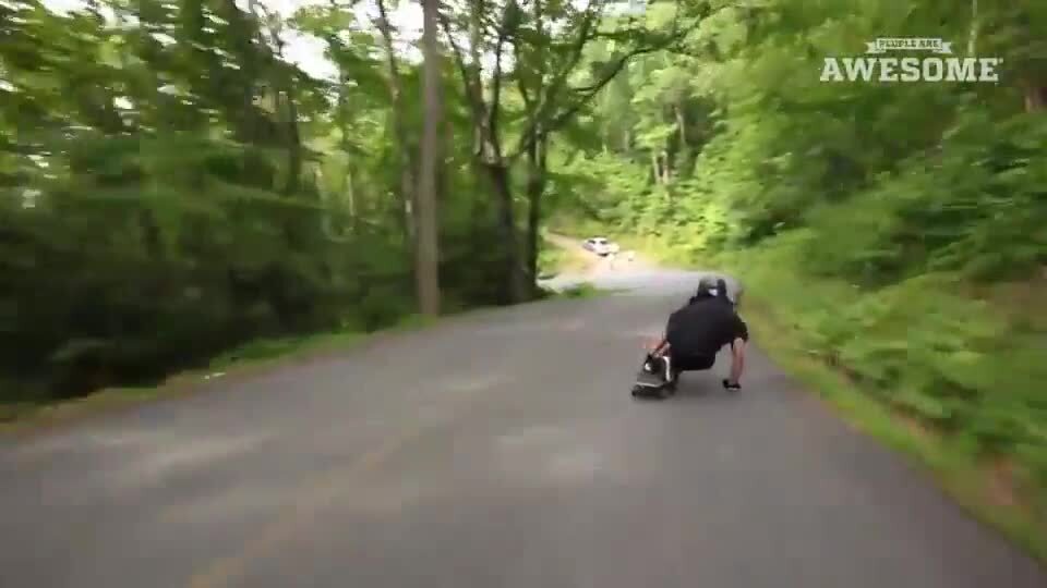 Longboarder Flies Through Forest