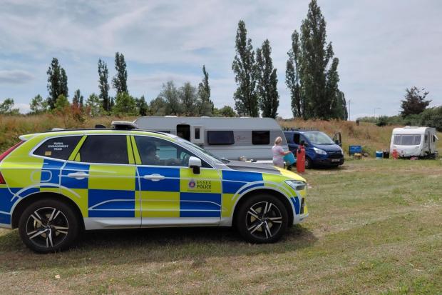 Travellers move pitch from busy Basildon roundabout after eviction warning