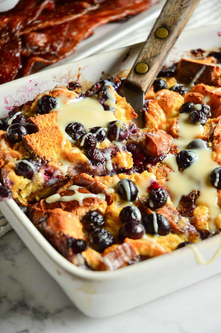 Blueberry Condensed Milk French Toast