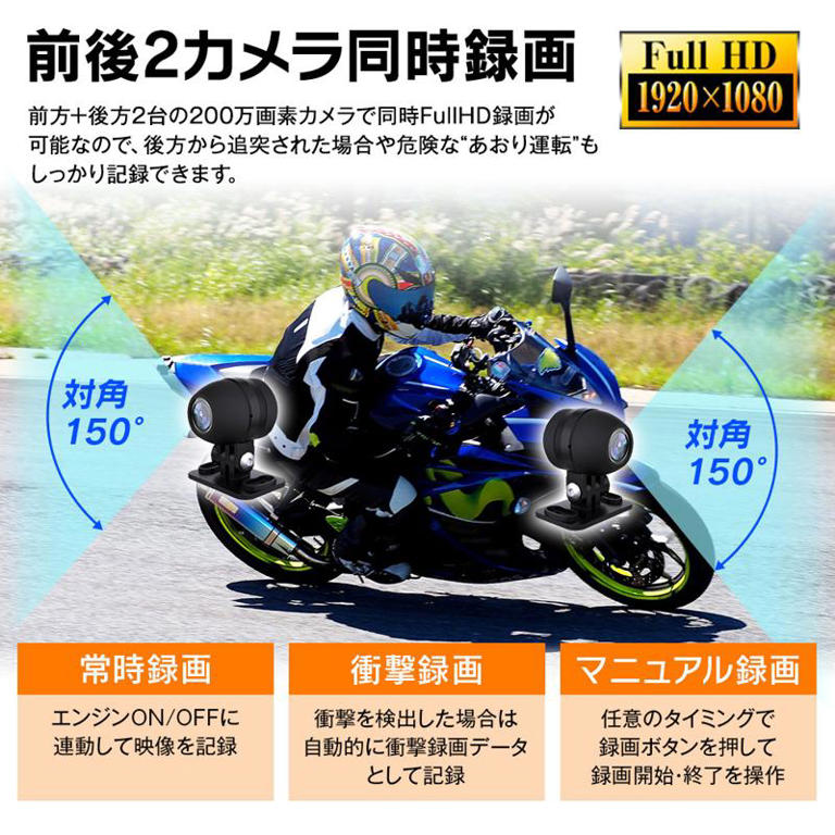 MAXWIN の前後ドラレコ付きバイク用スマートモニター「BDVR-C002C」が Amazon にてセール価格で販売中！