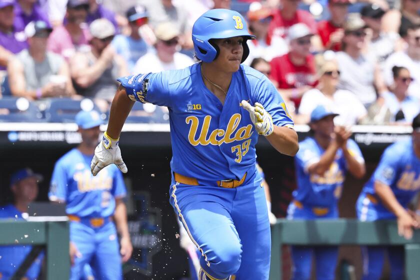 UCLA falls to LSU in men's CWS game delayed by storms, preps for ...