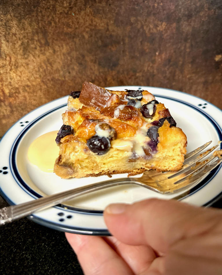 Blueberry Condensed Milk French Toast