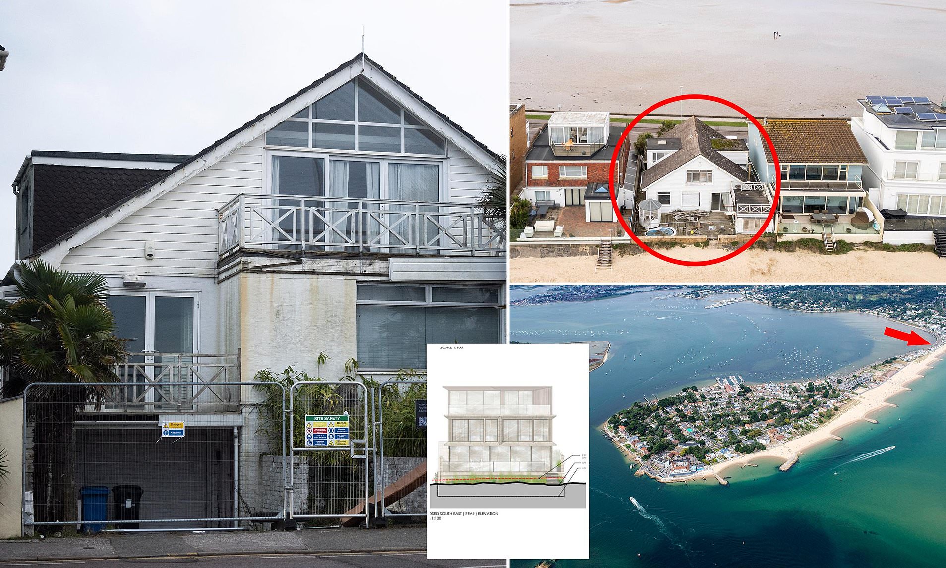 Meat chief plans to demolish 1950s bungalow in Sandbanks and build £15m ...