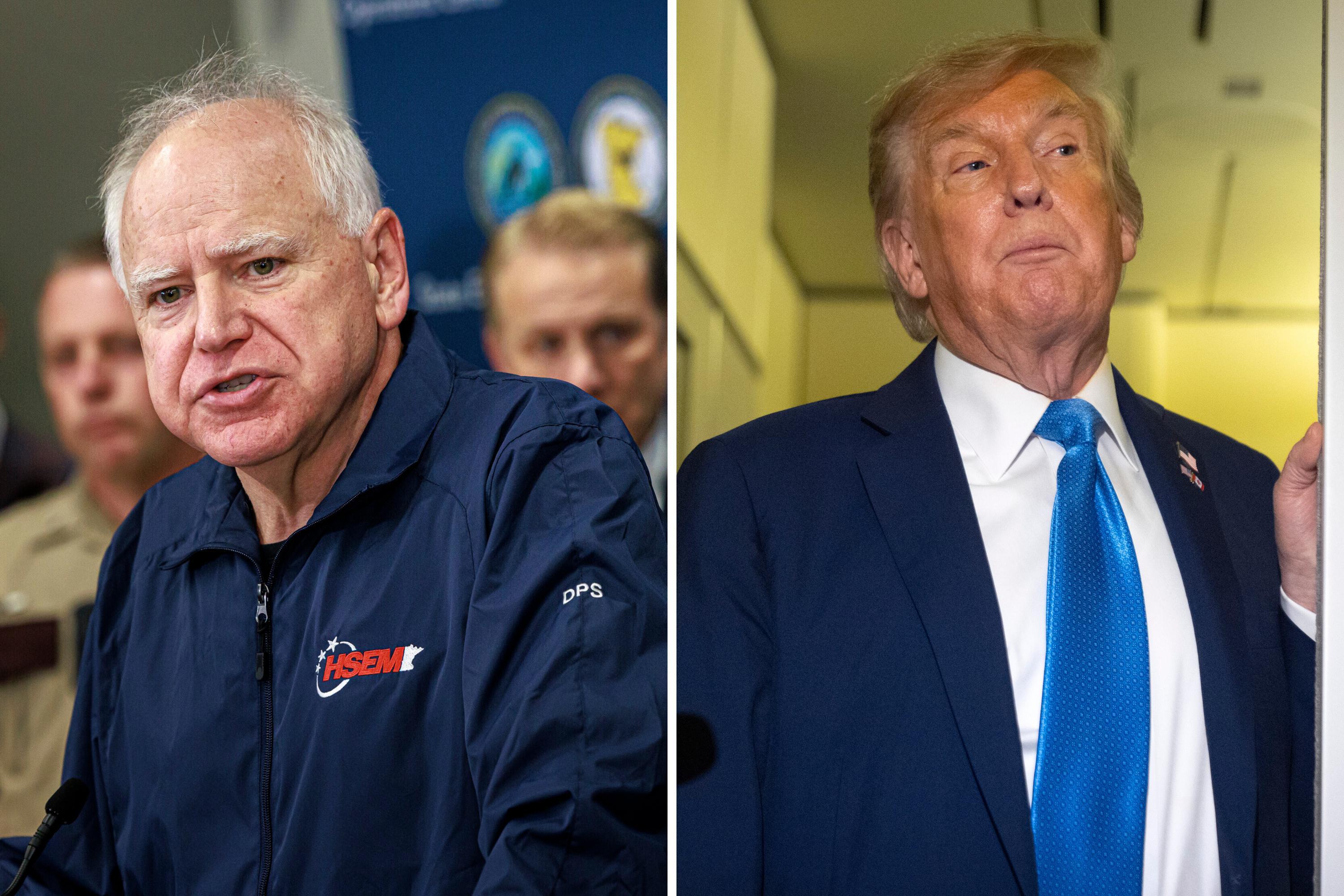 Trump won't "waste time" calling Tim Walz after Minnesota assassination