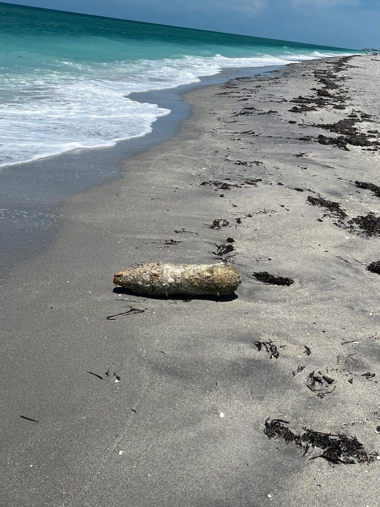 Non-explosive World War II bomb washes ashore on Englewood Beach