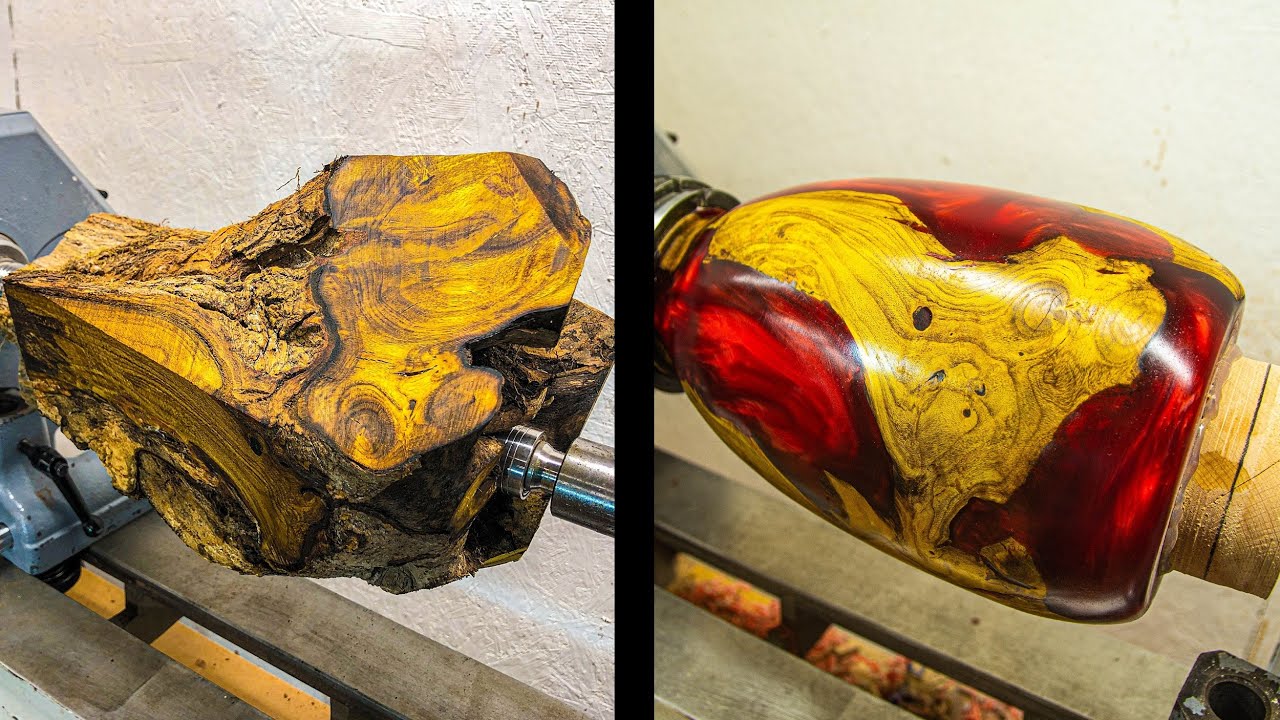 Woodturning - Fire Log To Fire Vase 🔥