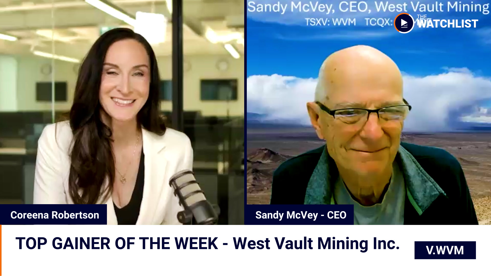 West Vault Mining CEO Sandy McVey