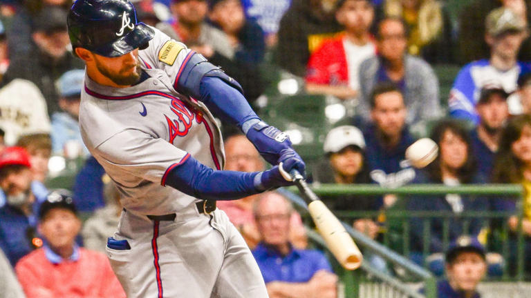 Eli White batting second for the Braves against Mets