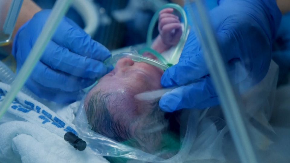 Woman gives birth to triplets in underground Israeli hospital