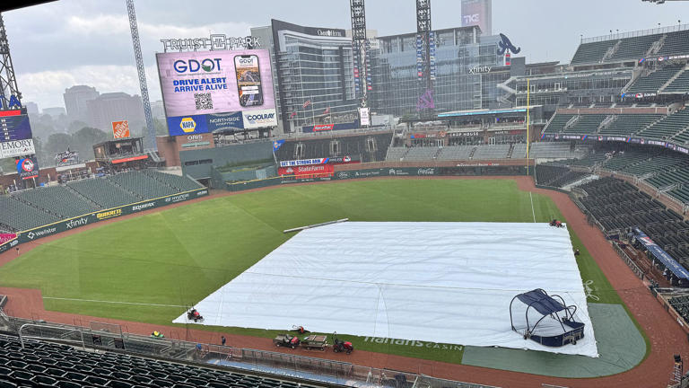 Braves vs. Mets rain delay updates