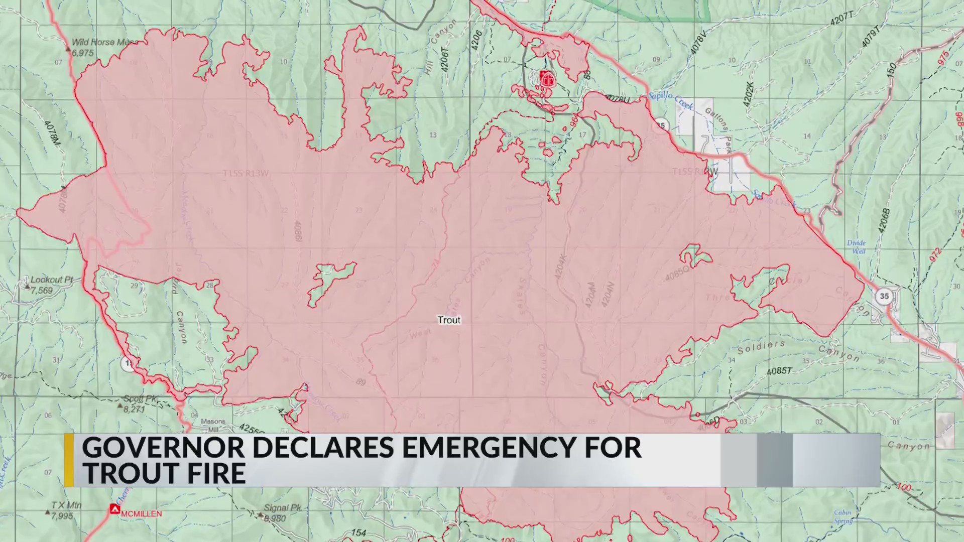New Mexico Gov. declares emergency in response to Trout Fire