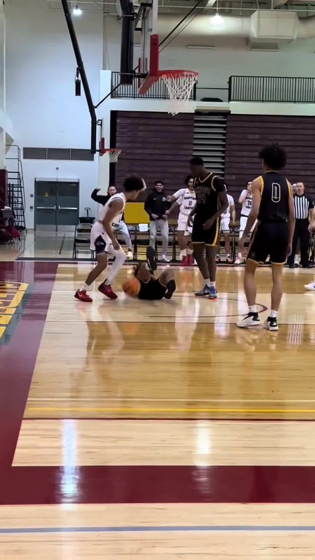 Epic Basketball Dunk and Sportsmanship Moment