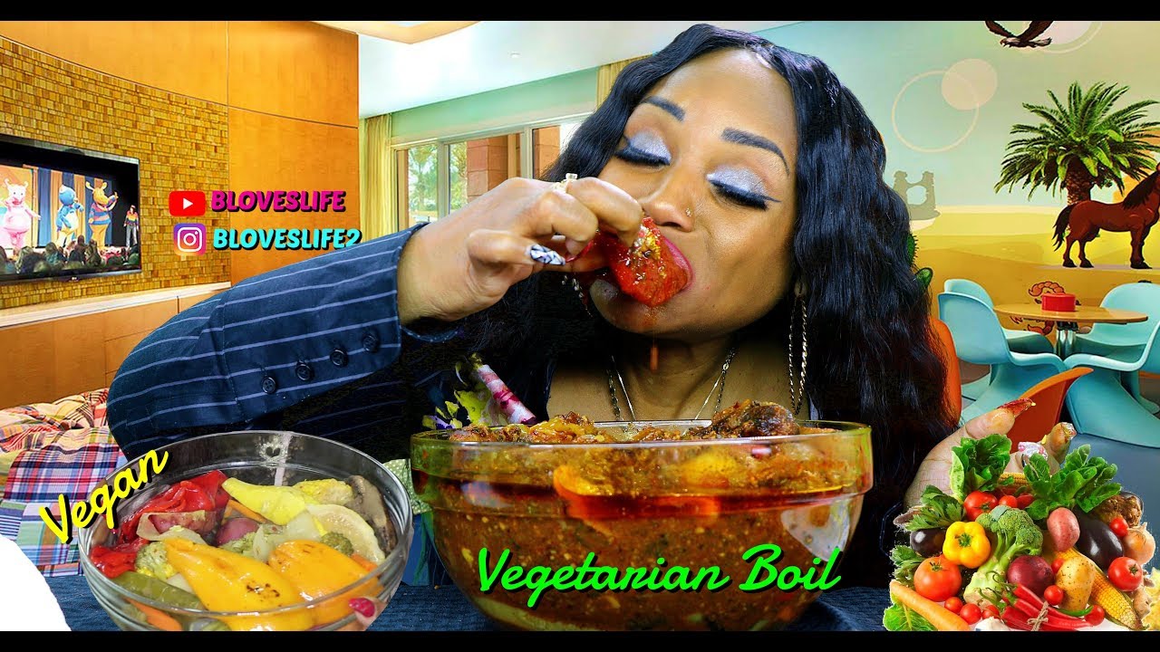 Vegan seafood boil cooked in Smackalicious sauce