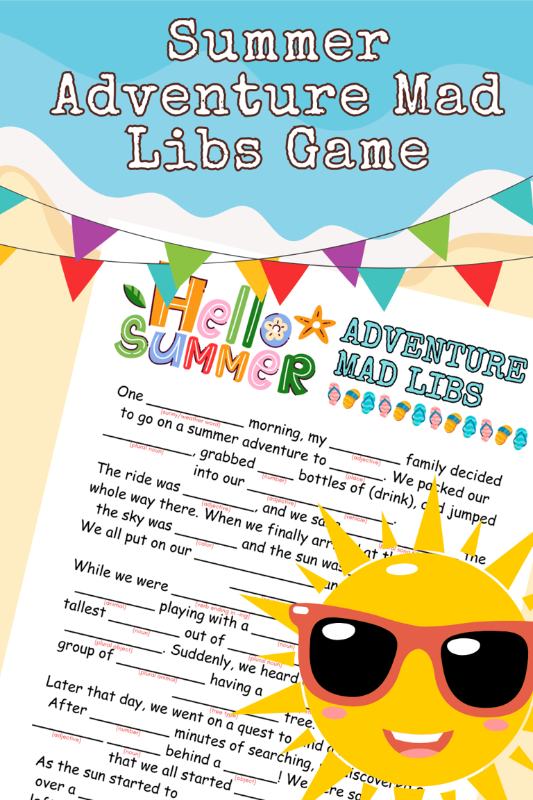 Unleash laughter with printable summer mad libs