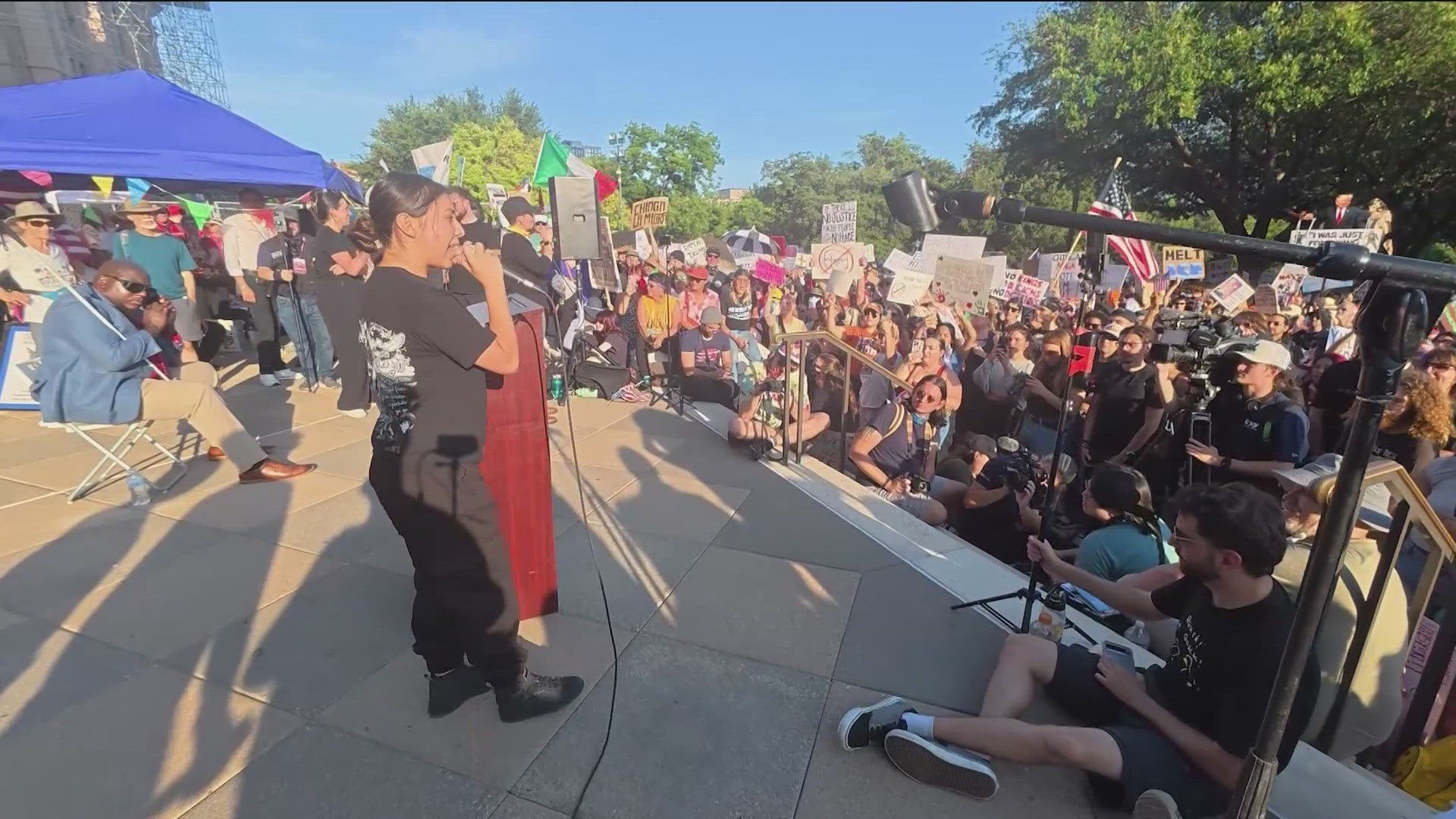 DPS: 9 arrested by state troopers at Austin protest