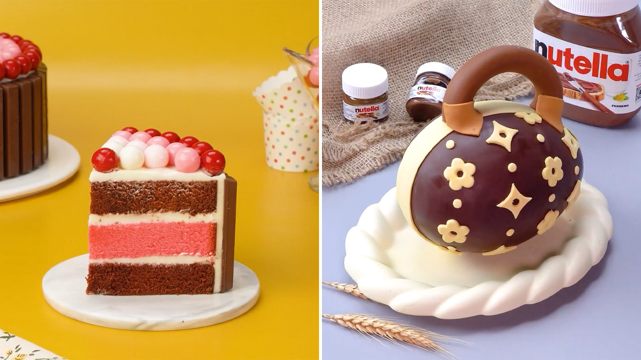 Strawberry Slice Cake vs Chocolate Handbag Cake – Pretty Sweet or ...
