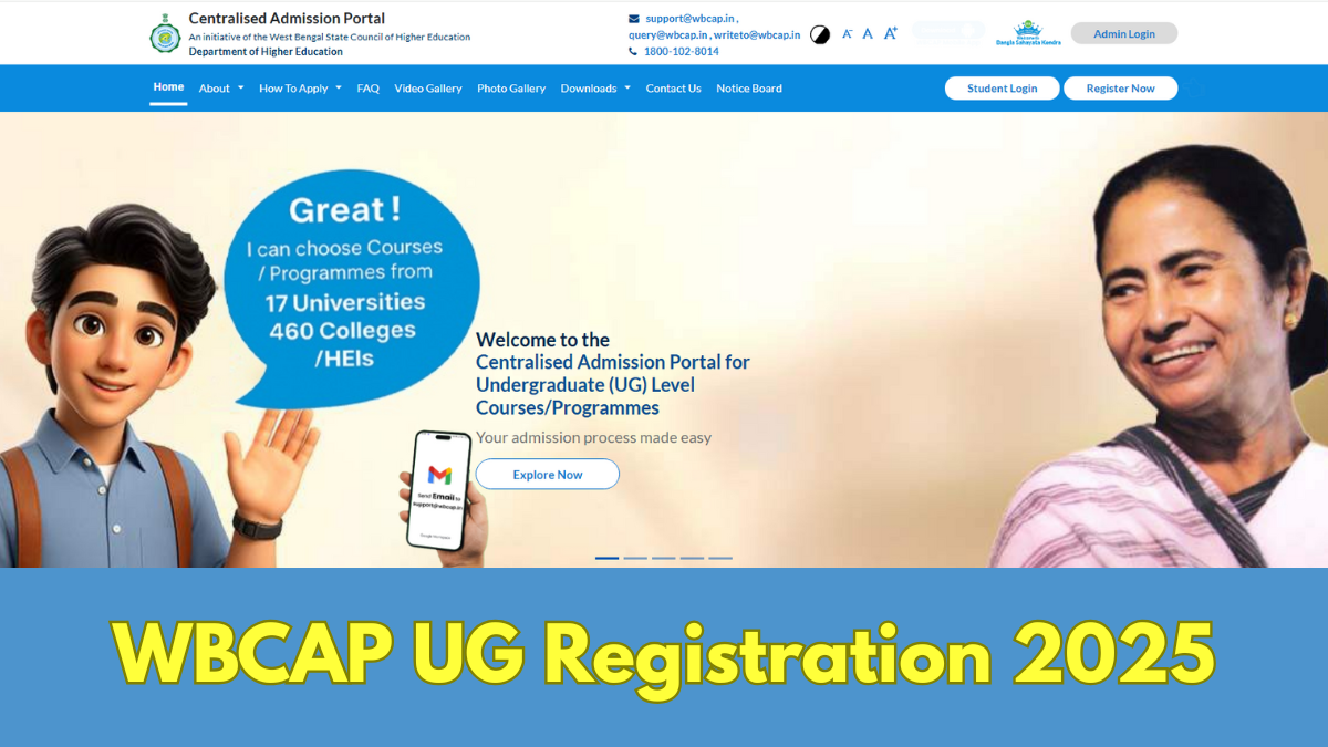 WBCAP UG Registration 2025: West Bengal Undergraduate Admissions Starts ...