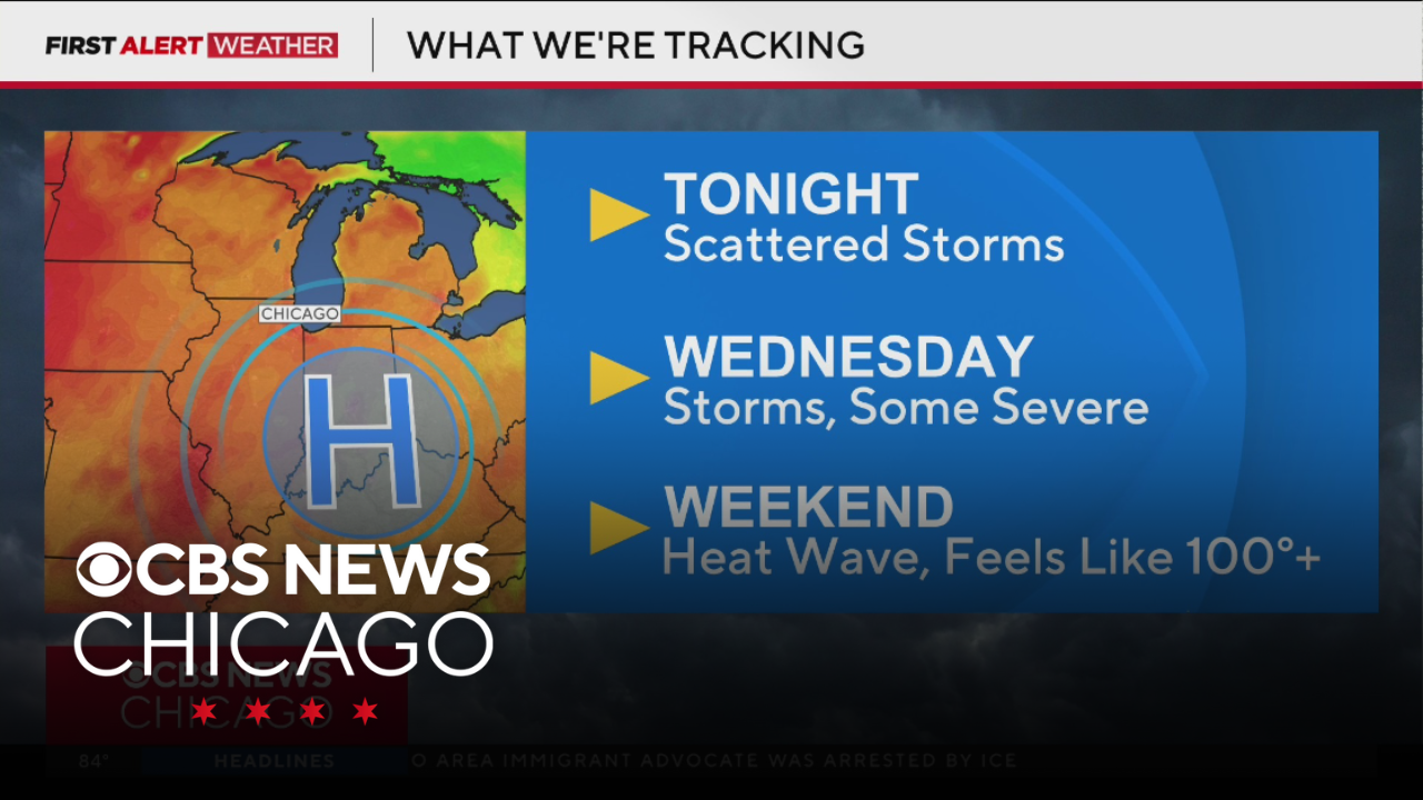 Storms coming Wednesday in Chicago, some severe