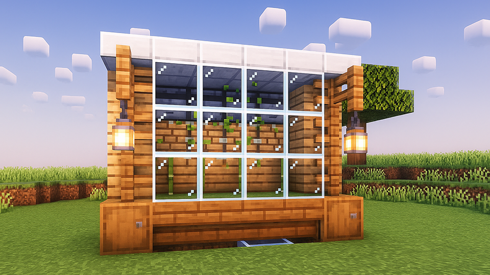 How to Build a Bamboo Farm in Minecraft 🎍 | Easy Automatic Bamboo Farm ...