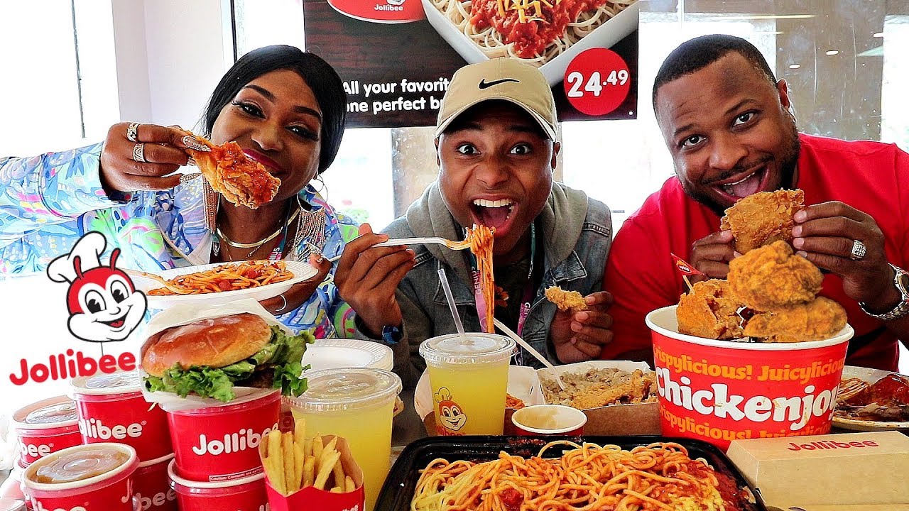 I host a Jollibee family mukbang feast party