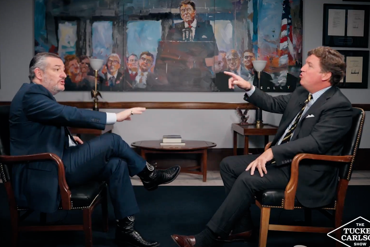 Tucker Carlson and Ted Cruz’s fiery interview saw the pair clash over ...