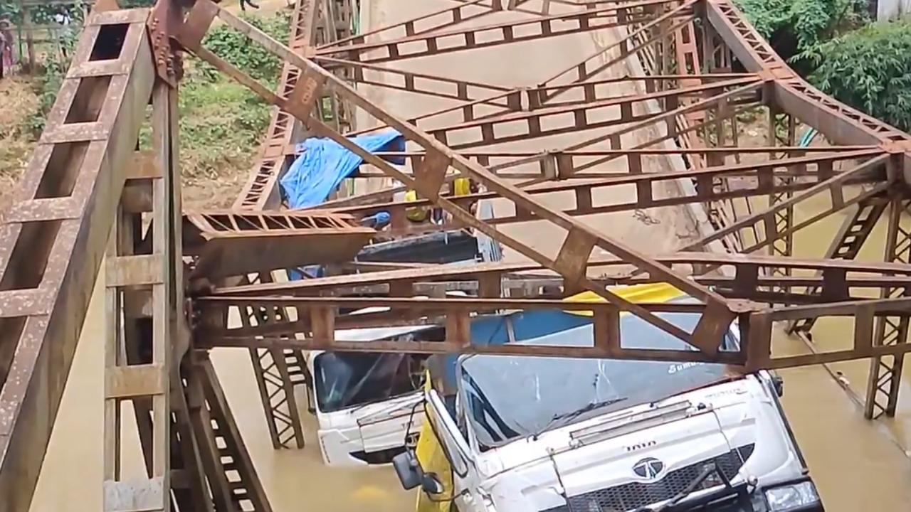 Assam: Newly-repaired bridge collapses in Cachar district
