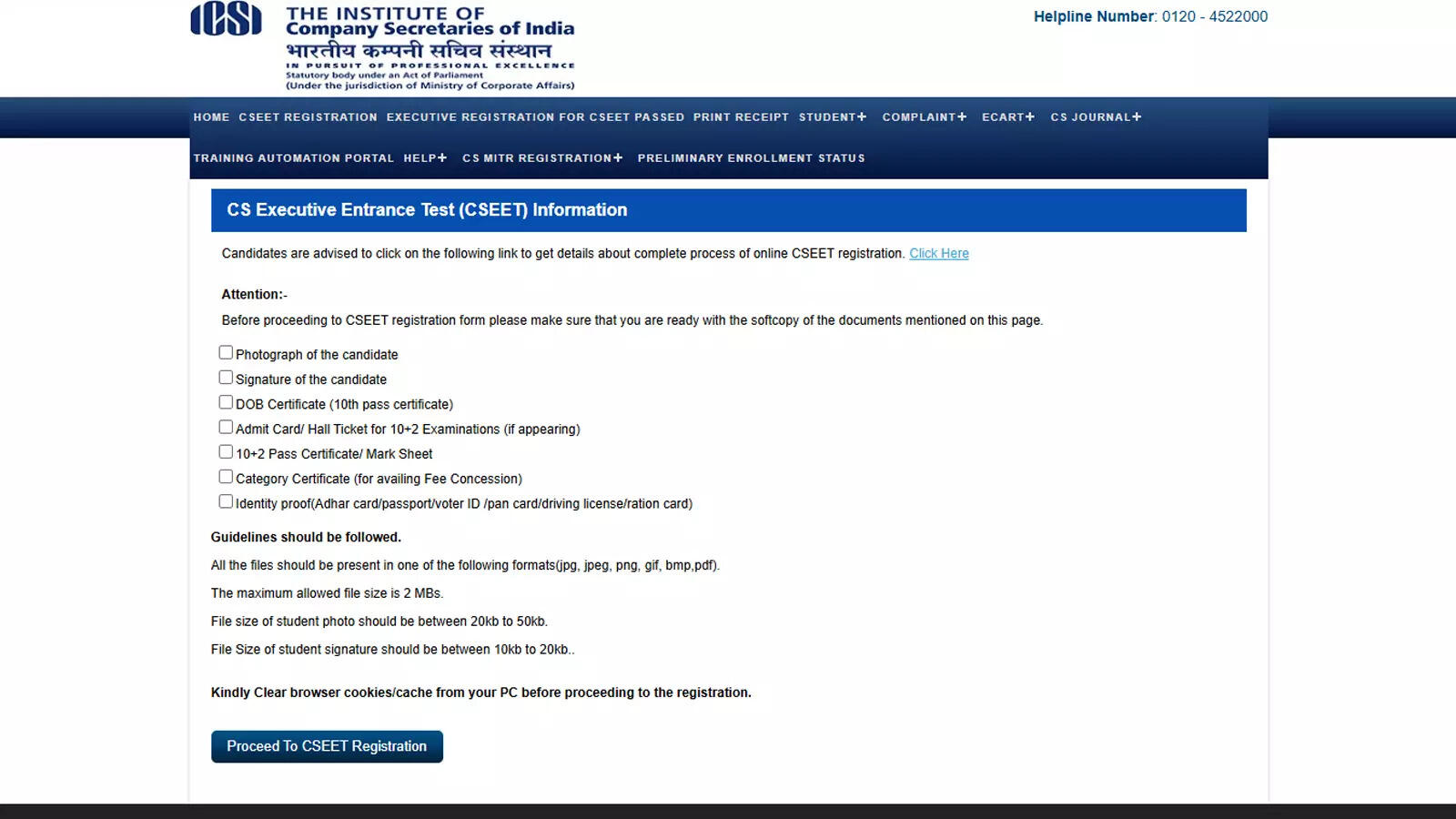 ICSI CSEET November 2025: Registration begins at icsi.edu, deadline 15 ...
