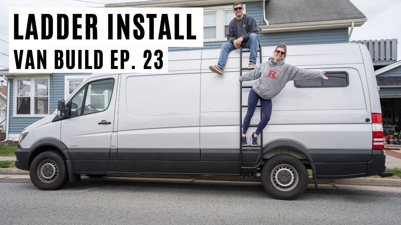 Aluminess Side Ladder Install on Our DIY Camper Sprinter Van