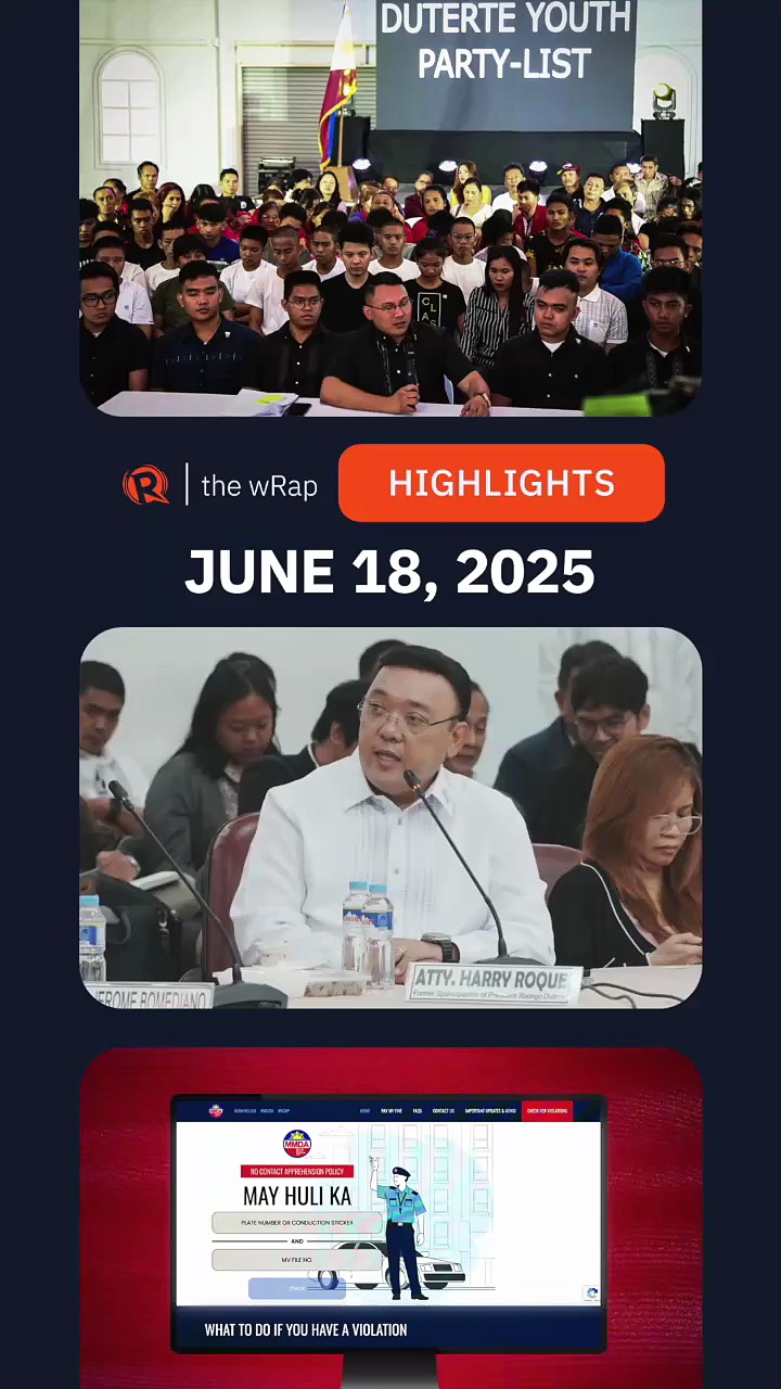 Today’s headlines: Duterte Youth, Harry Roque, ‘May Huli Ka’ | The wRap ...