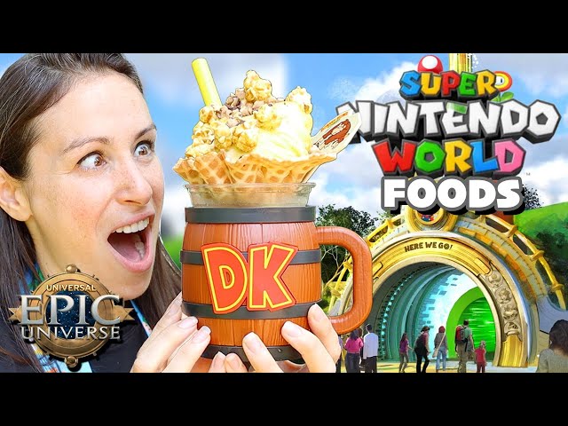 Trying Super Nintendo World Foods at Universals NEW Epic Universe ...