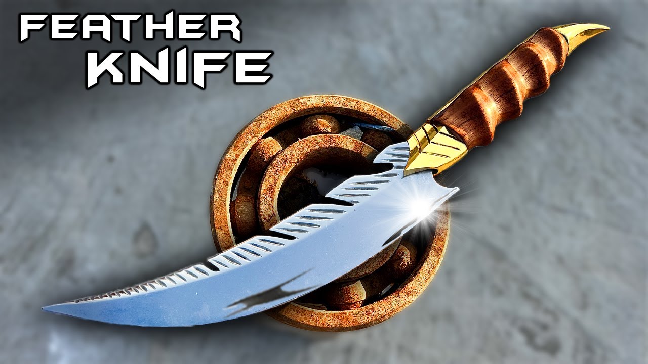 Making a Feather Knife out of a Rusted Bearing