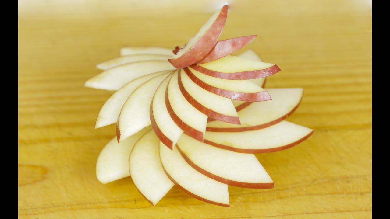 Elegant apple swirl garnishing made simple