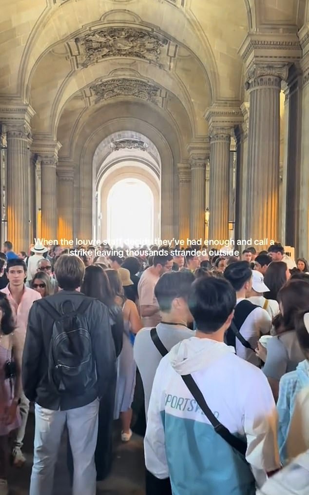 Furious tourists are left stranded outside the Louvre after rogue staff ...