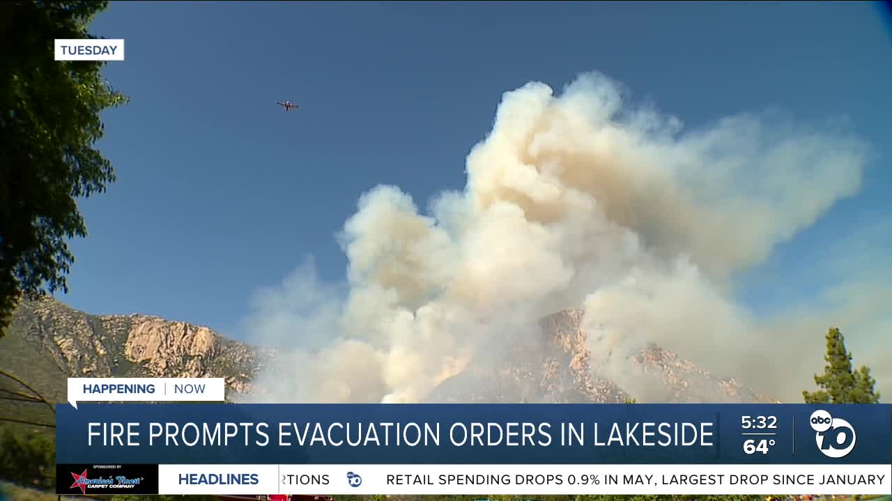 Adam Campos live from Lakeside with latest on Monte Fire