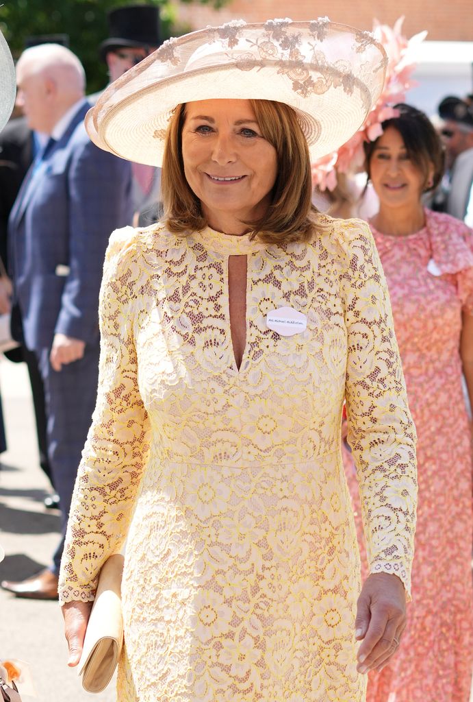 Carole Middleton is the Queen of Ascot 2025 wearing £325 butter yellow ...