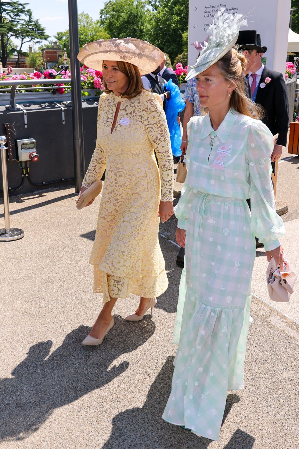 Carole Middleton pictured at Royal Ascot just minutes before Princess ...
