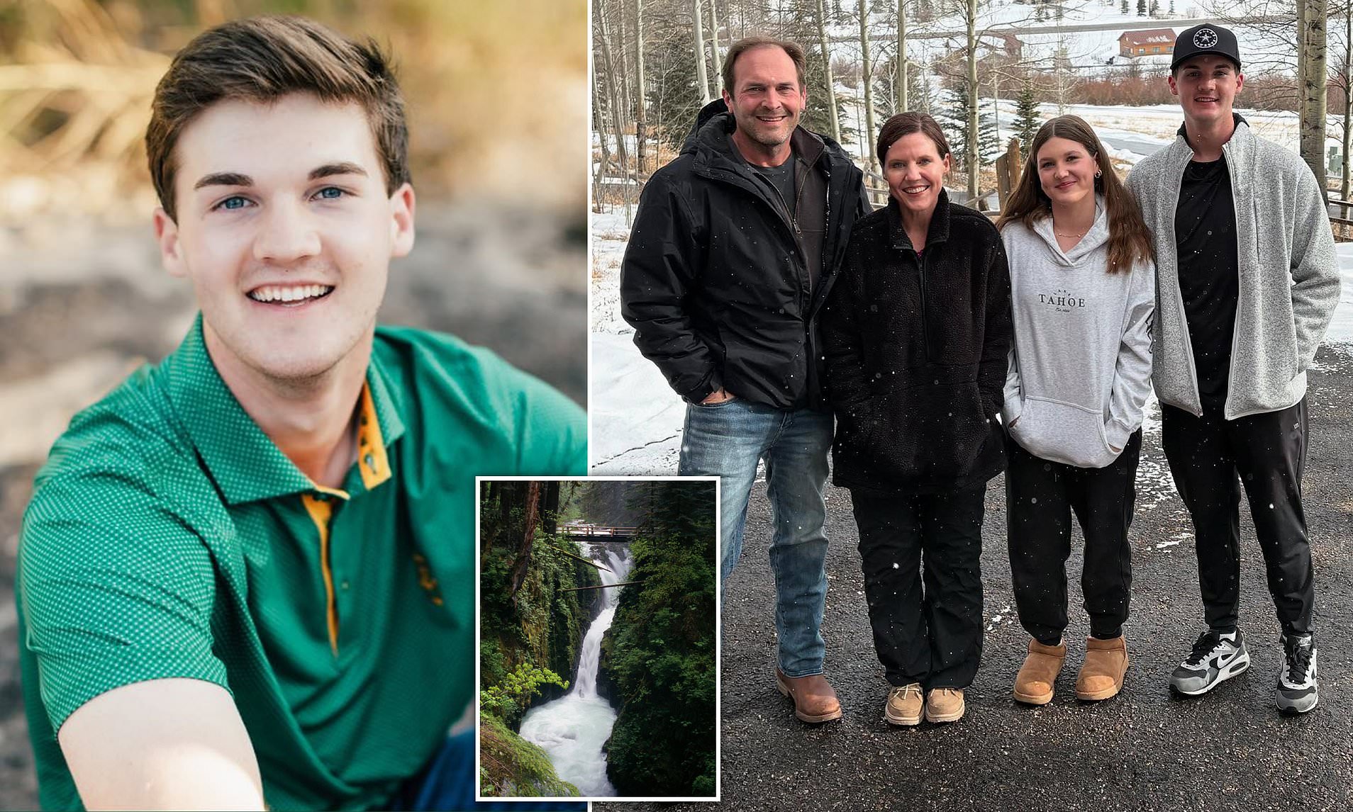 Boy, 18, plunges to his death off waterfall so powerful his body cannot ...