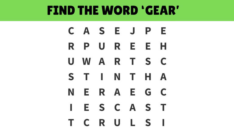 You Need to Be Someone Special to Spot the Word 'GEAR' in Just 6 Seconds!