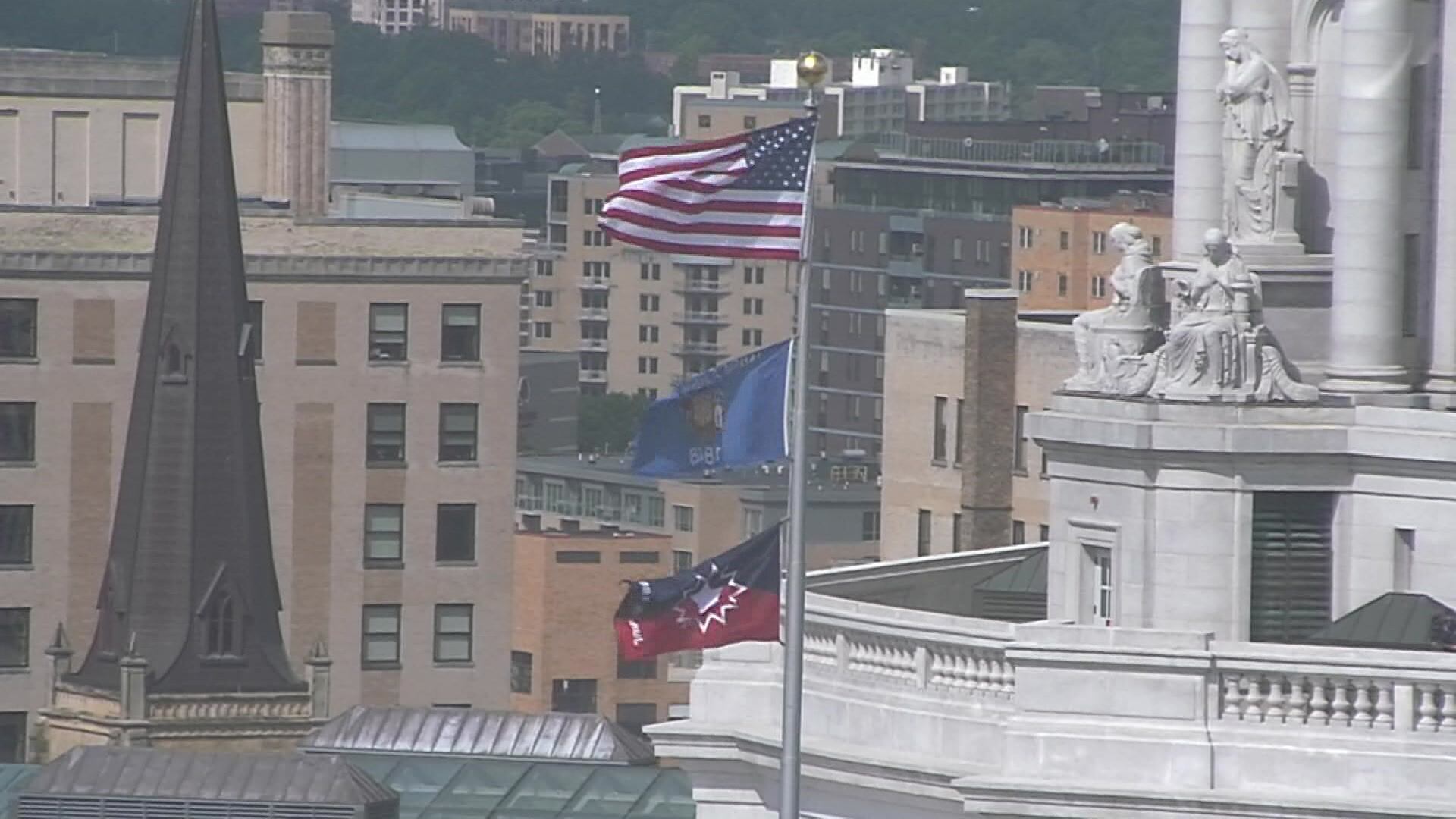 Juneteenth Flag raised over Wisconsin State Capitol