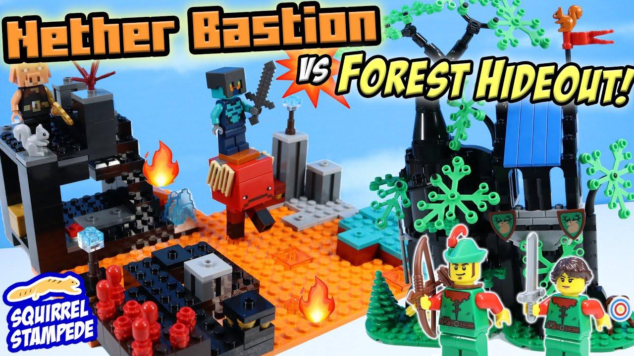 Lego Minecraft The Nether Bastion Vs Exclusive Classic Forest Hideout ...