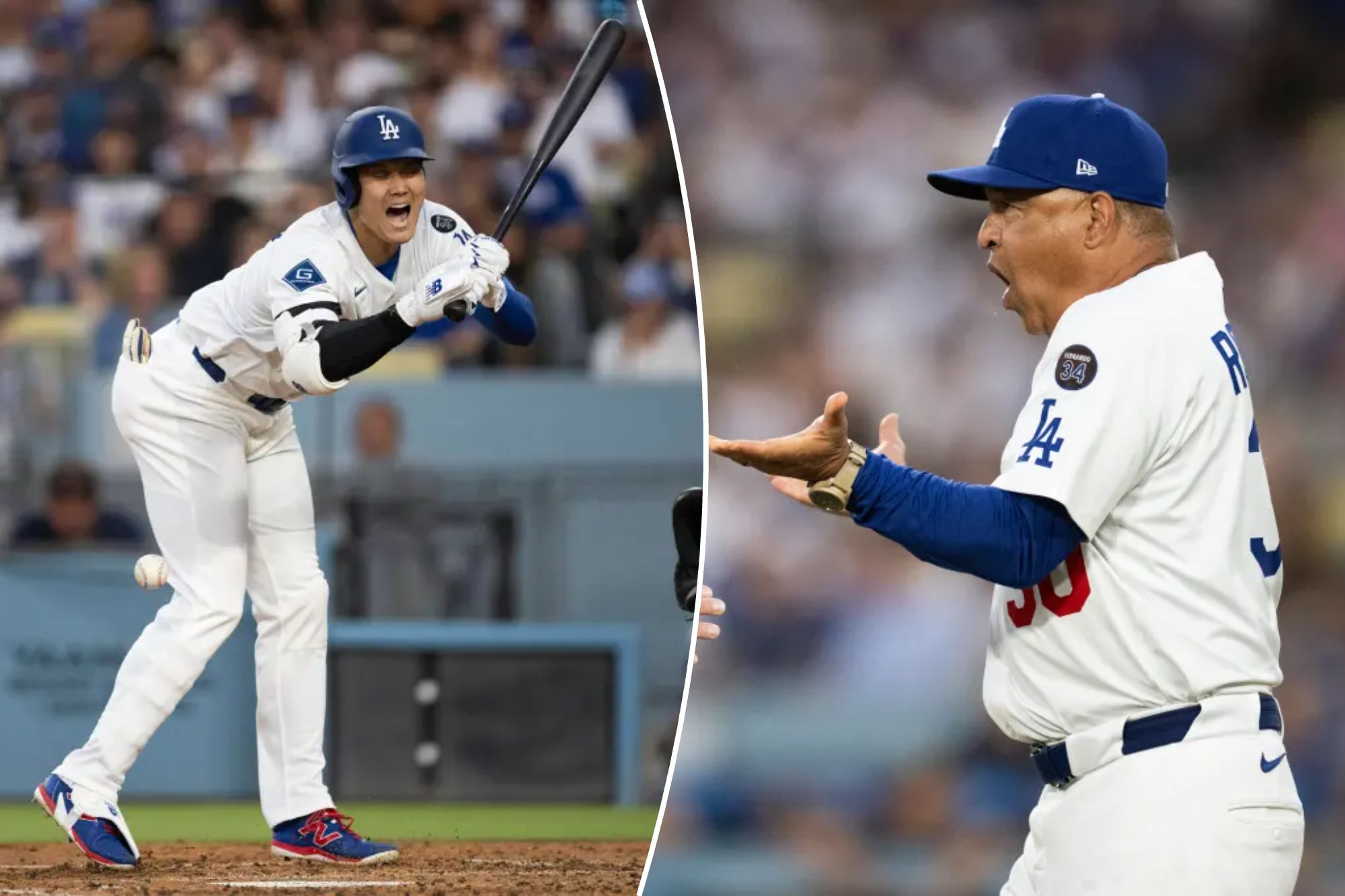 Dave Roberts accuses Padres of intentionally hitting Shohei Ohtani in ...