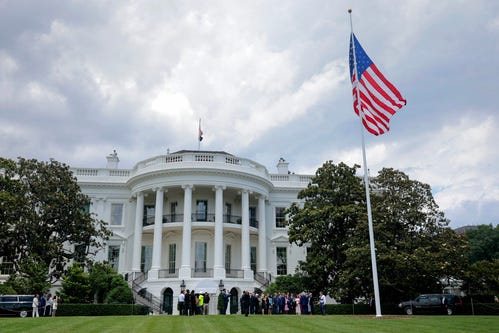 Trump installs pair of 88-foot-tall new flag poles at the White House