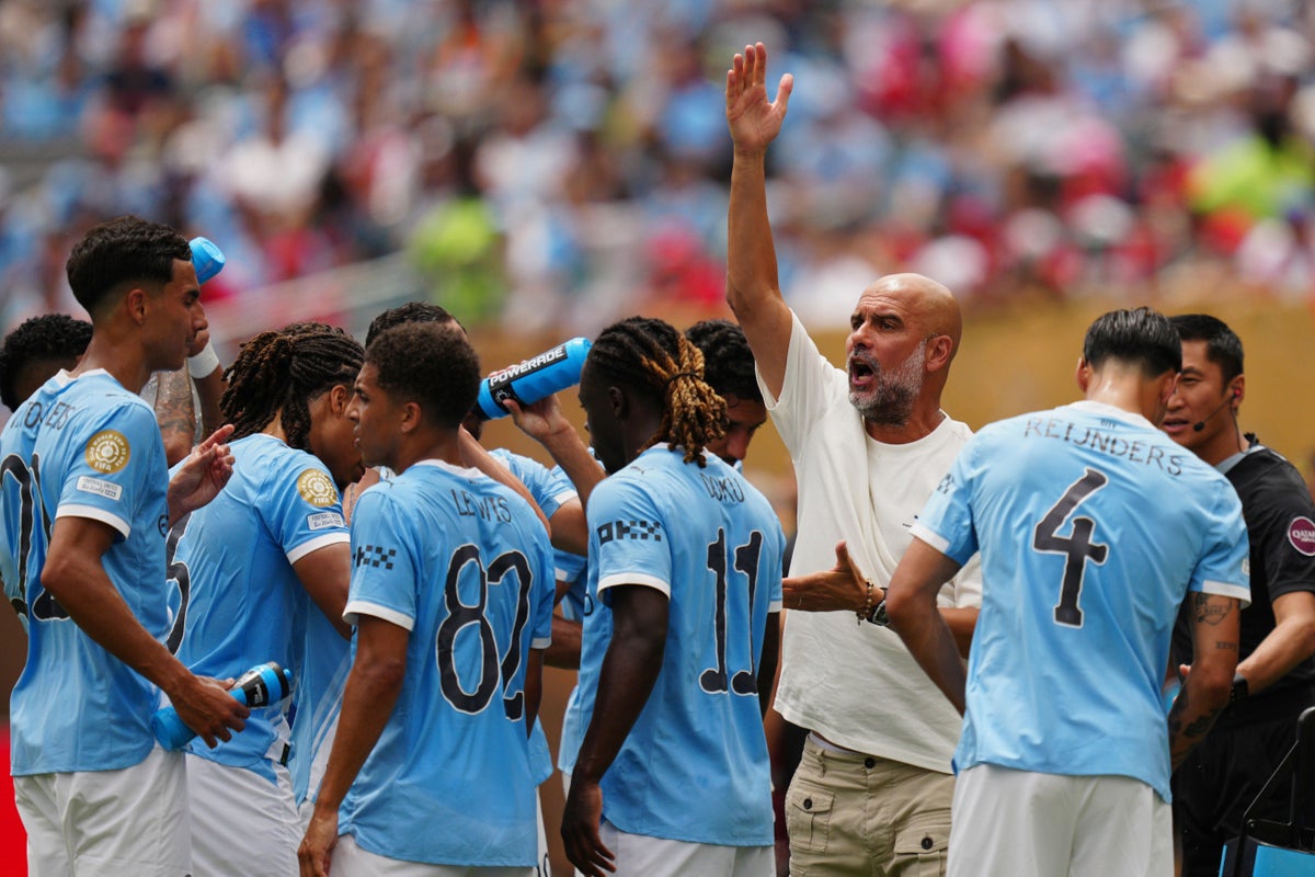 Pep Guardiola says referee’s decision to dismiss Rico Lewis was ...