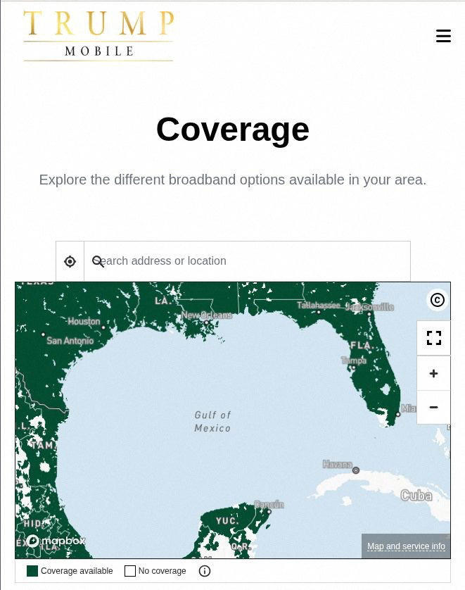 Just-launched Trump Mobile mocked over ‘Gulf of Mexico’ coverage map ...