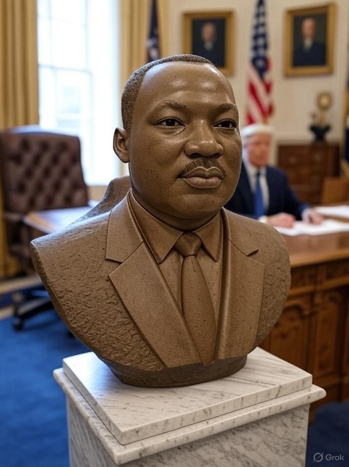 Trump Relocates Martin Luther King Jr. Bust from Oval Office, Sparking ...