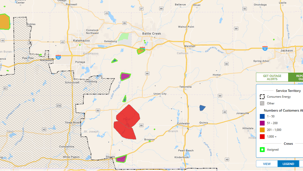 Outage Updates: Thousands without power in first hour of severe weather