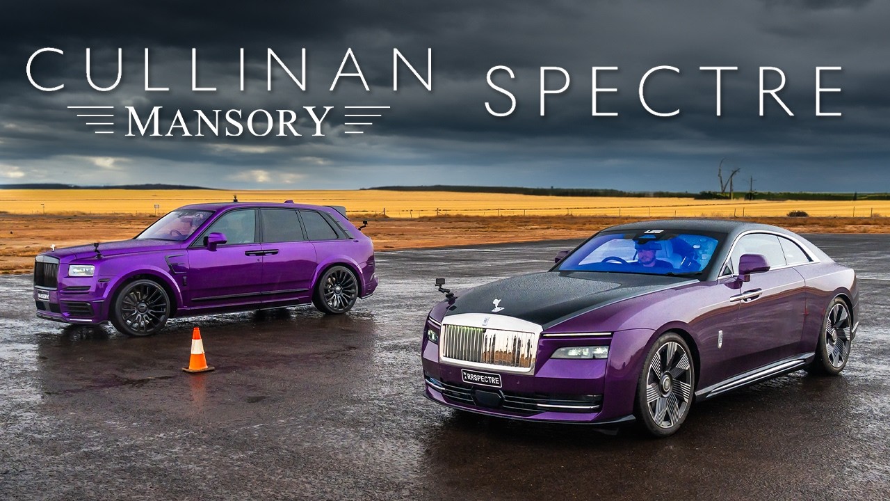 Luxury V12 vs Electric Rolls-Royce Spectre vs Mansory Cullinan DRAG RACE